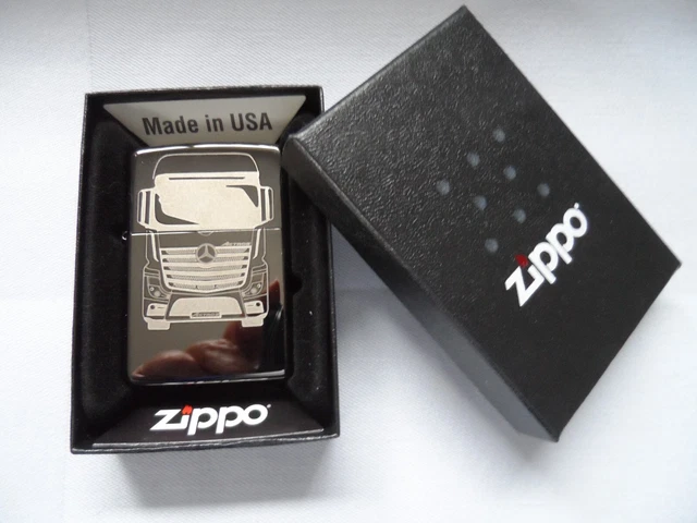 ORIGINAL ZIPPO FEUERZEUG Benzin Sturmfeuerzeug Mercedes Actros OVP EUR 38,00 - PicClick DE
