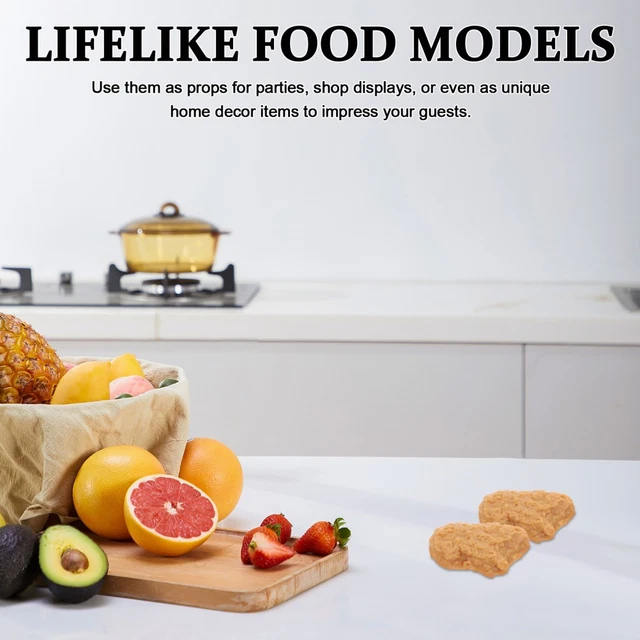 3PCS LIFELIKE CHICKEN Fake Food Model Lifelike Food Meat Props for Home ...