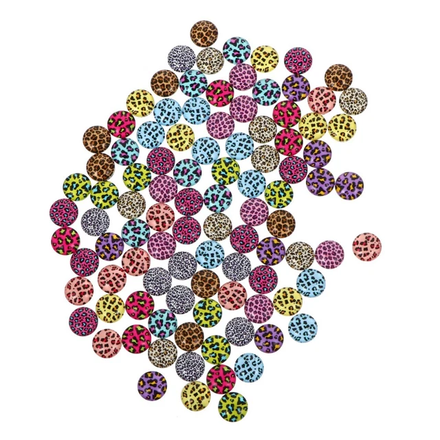 100PCS GLASS PATCHES DIY Pendant Cabochons Time Glass Patches Adornment ...