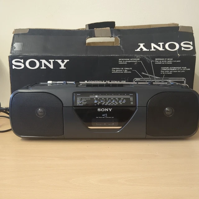 VINTAGE 1990S SONY CFS-201L Radio Cassette BoomBox Stereo Tape Deck ...