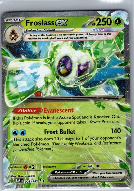 FROSLASS EX 003/182 SV04: Paradox Rift - Pokemon Card - NM $5.88 ...