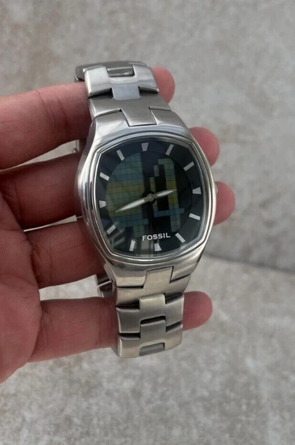 RARE FOSSIL BIG TIC JR-8312 Mens Watch Animated LCD Display, Box + New Battery £150.00 - PicClick UK