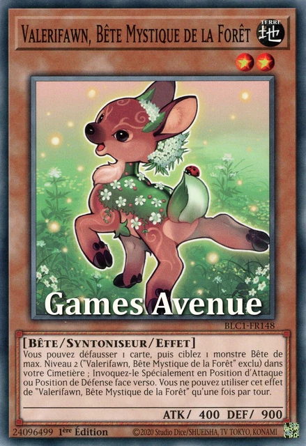 YU-GI-OH ! VALERIFAWN, Bete Mystique de la Foret BLC1-FR148 VF/COMMUNE ...