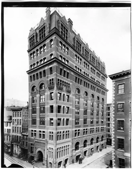 MANHATTAN NY MARKET & Fulton National Bank 81 Fulton Street ca 1900 Old ...