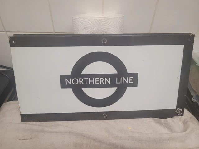 LONDON TRANSPORT UNDERGROUND Northern Line Station Enamel Sign £235.00 ...