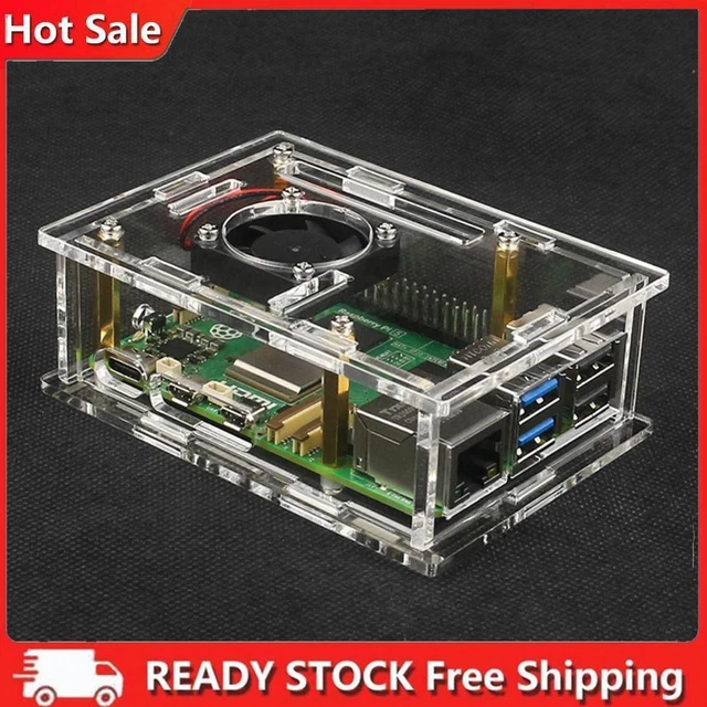 FOR RASPBERRY PI 5 Acrylic Cases For Pi 5 Case Enlosure Shell with Cooling Fan £6.30 - PicClick UK