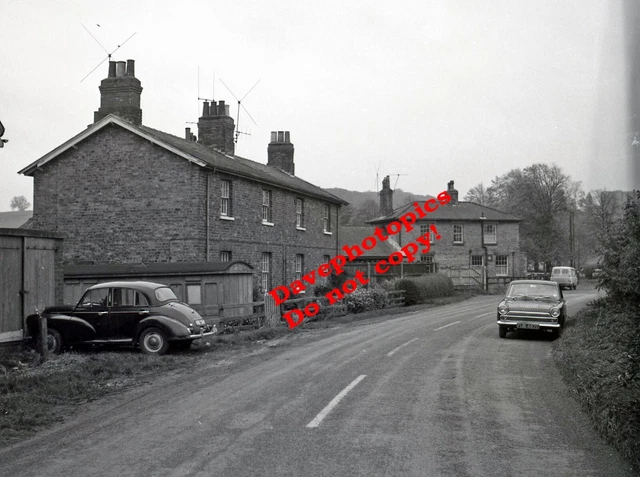 B&W TRAIN / Railway Negative (6x4cm) Gilling Station + Old Coach ...
