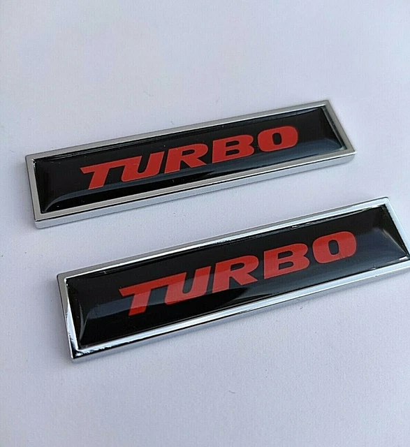 2 TURBO BLACK Red Chrome Badges Emblem for Vauxhall Zafira Meriva VXR8 ...