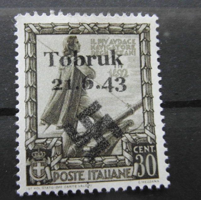 WWII THIRD REICH German Nazi HITLER STAMPS WW2, Tobruk, Libya, #351~4 £ ...