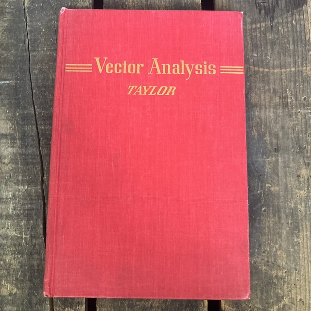 VINTAGE VECTOR ANALYSIS Taylor Introduction To Tenor Analysis 1947 Red ...