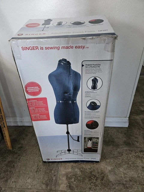 SINGER FEMALE MANNEQUIN Adjustable Dress Form Medium/Large Fits Size 10 ...