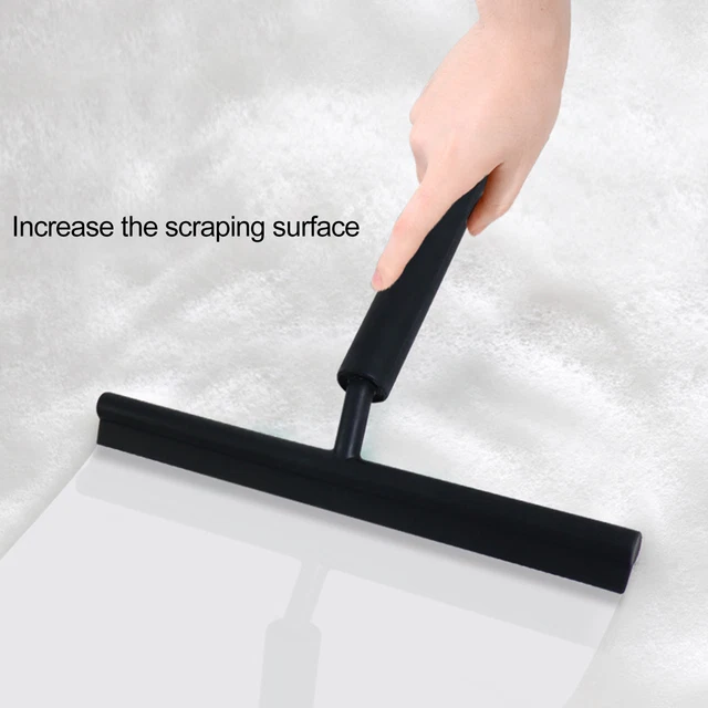 MATTE BLACK SHOWER Wiper Non-drilling Bathroom Extendable Squeegee Set ...