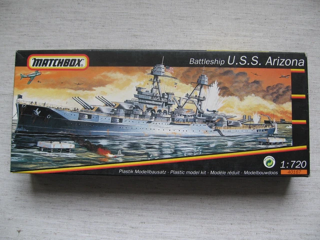 NEU MATCHBOX MODELL Battleship USS Arizona 1:720 Schiff USA Navy Ship ...