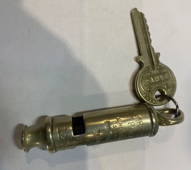 VINTAGE METROPOLITAN POLICE Whistle J. Hudson & Co with MP Police Box ...