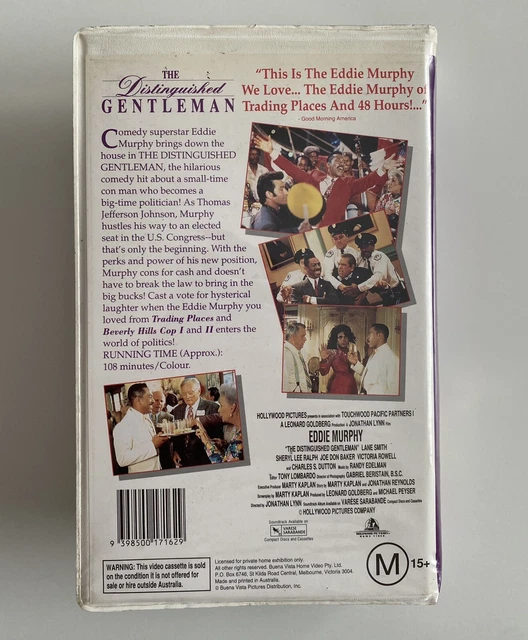 THE DISTINGUISHED GENTLEMAN [VHS] Big Box Ex-Rental Video Tape Eddie ...