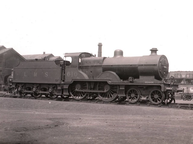 NO 610 LMS 4-4-0 locomotive steam train Railway RPPC postcard vintage ...