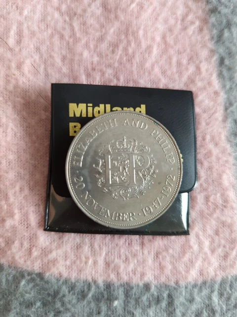 QUEEN ELIZABETH II And Philip 1947-1972 Silver Wedding Anniversary Coin ...