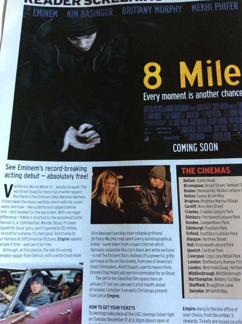 B3A EPHEMERA 2003 Film Review 8 Mile Eminem £2.25 - PicClick UK