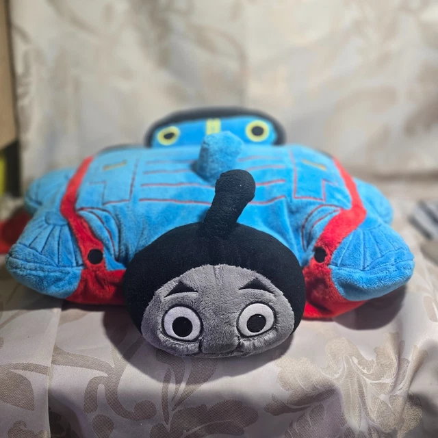 THOMAS THE TANK Engine Pillow Pet Blue Plush Soft Toy TV Cushion Blue ...