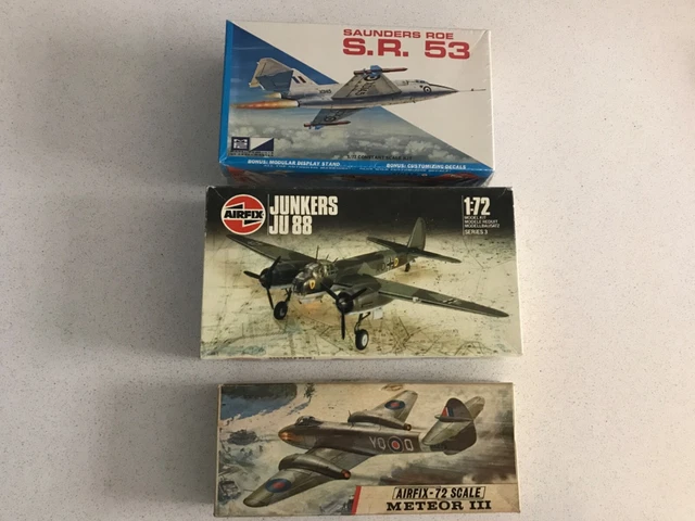 AIRFIX, GLOSTER Meteor III, Junkers Ju-88, Saunders Roe SR. 53. Model ...