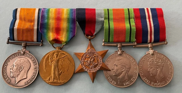 FIVE MEDAL WW1 and WW2 Medal group to 266222 3 AM N Booker RAF £4.99 ...