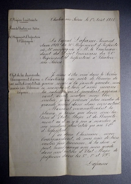 LETTRE MILITAIRE 1Ere Guerre Mondiale Interarmee 1917 Chalon Sur Saone ...