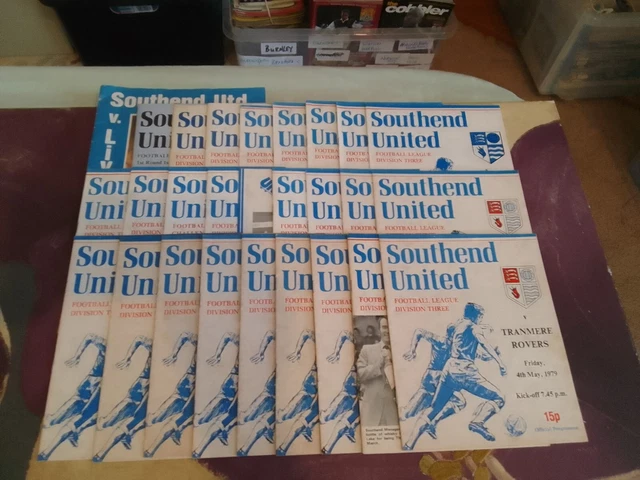 SOUTHEND UNITED X 27 1978/1979 Home Football Programmes All Listed £10. ...