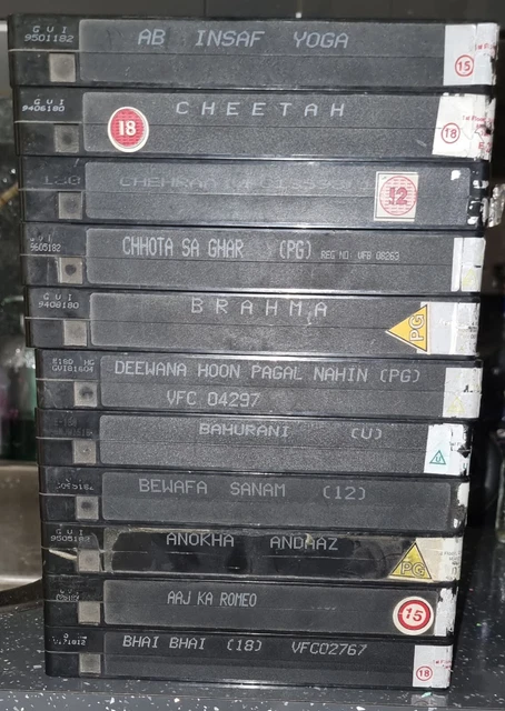 11 BOLLYWOOD VHS. Hindi VHS. Job Lot. Cheetah. Mithun Chakraborty. EUR ...