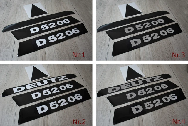 DEUTZ D5206 AUFKLEBER lang Motorhaube Label Sticker Emblem EUR 51,50 ...