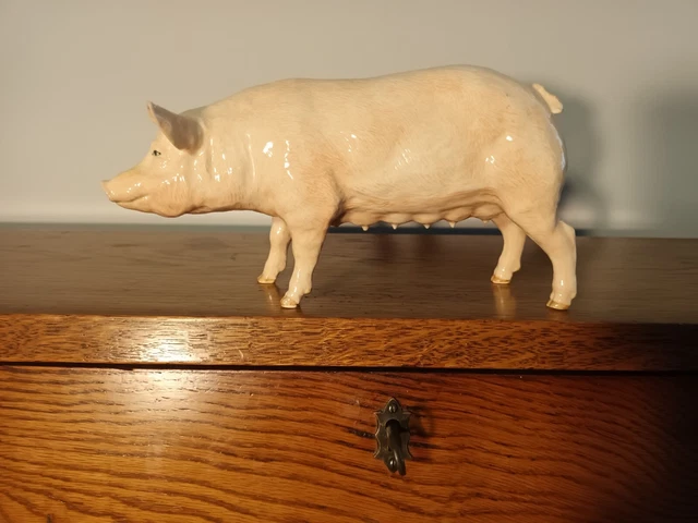 BORDER FINE ARTS. Pottery Co. 'Pig' Model No A4595 £30.00 - PicClick UK