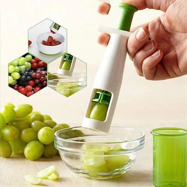 NEW GRIPS GRAPE Tomato and Cherry Slicer Kitchen Vegetable Fruit Cutter ...