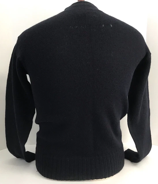 VINTAGE WWII US Issue Navy Wool Knit Deck Sweater Size 40 Contract N ...