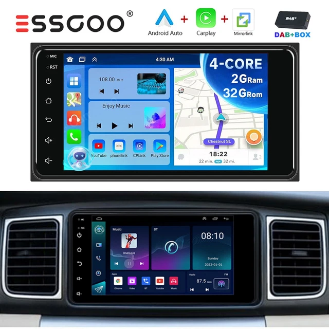 DAB+ 2+32G ANDROID 14 Carplay Autoradio GPS RDS WIFI Für Toyota Camry ...