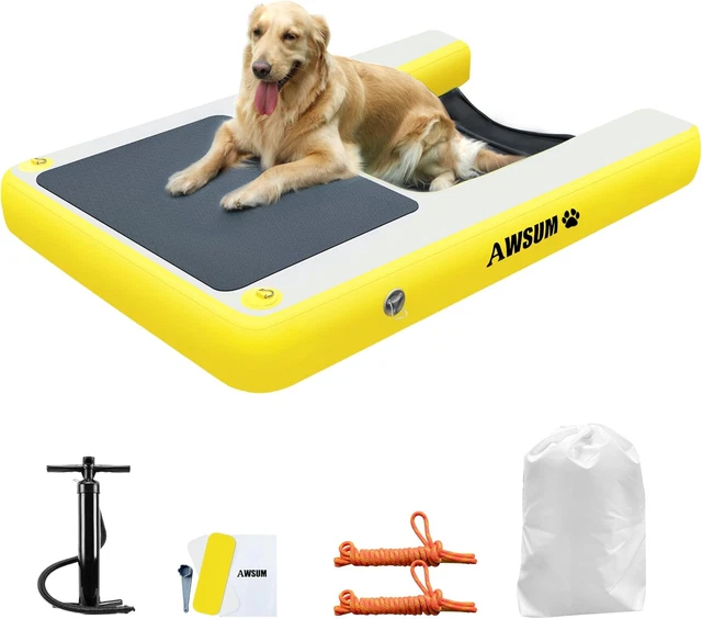 INFLATABLE DOG WATER Ramp Float Floating Boat Ramps for Dogs Dog on ...