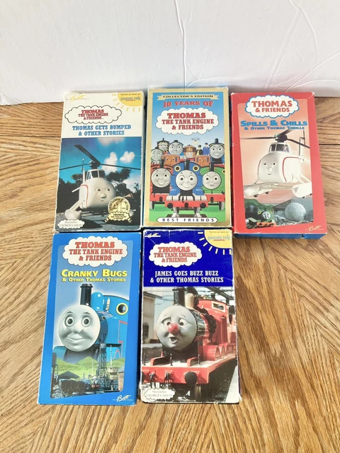 THOMAS THE TANK Engine VHS Tape Lot,5, James Goes Buzz Buzz And More ...