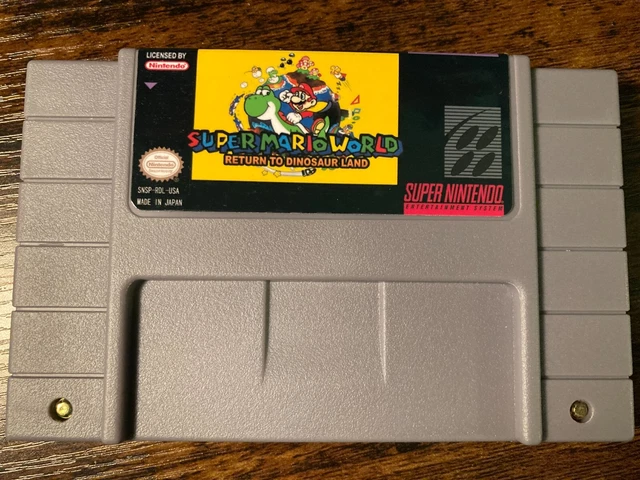 SUPER MARIO WORLD Return to Dinosaur Island SNES 16-Bit Game Cart NTSC ...