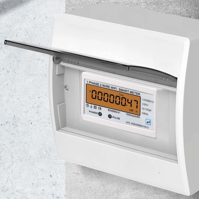 WIFI SMART METER 1 Phase WiFi Smart Meter Remote Control With Backlit ...