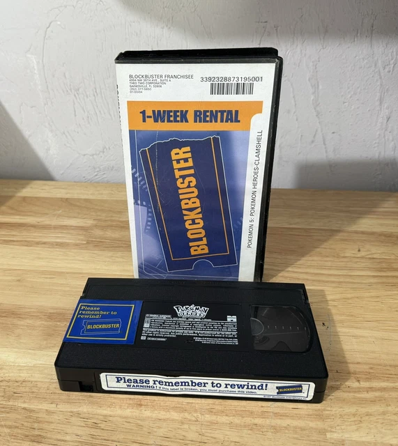 POKEMON 5 HERO’S The Movie VHS Blockbuster Clamshell Rental £58.08 ...