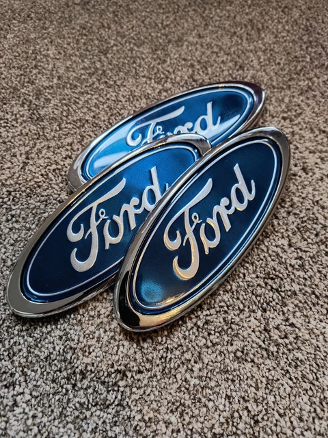 FORD BADGE NEW 150Mm X 60Mm Blue Oval Mondeo Focus Transit Fiesta Badge ...