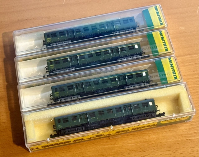 LOT OF 4 Vintage Minitrix SNCF coaches, boxed, N scale £42.25 - PicClick UK