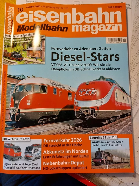 EISENBAHNMAGAZIN 10/2025 Oktober 2025 das monatsaktuelle Heft EUR 3,00 ...
