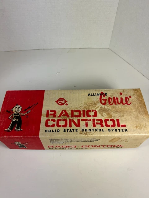 VINTAGE ALLIANCE GENIE Radio Control BOX ONLY Nice Genie Mascot on box ...