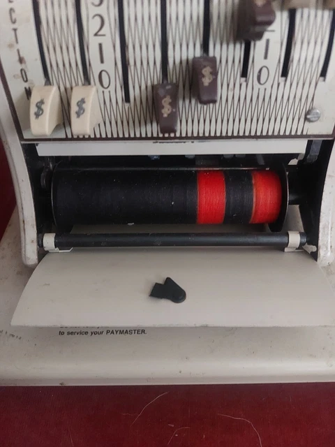 VINTAGE PAYMASTER RIBBON Writer 8000 with Security Key & Cover Working ...