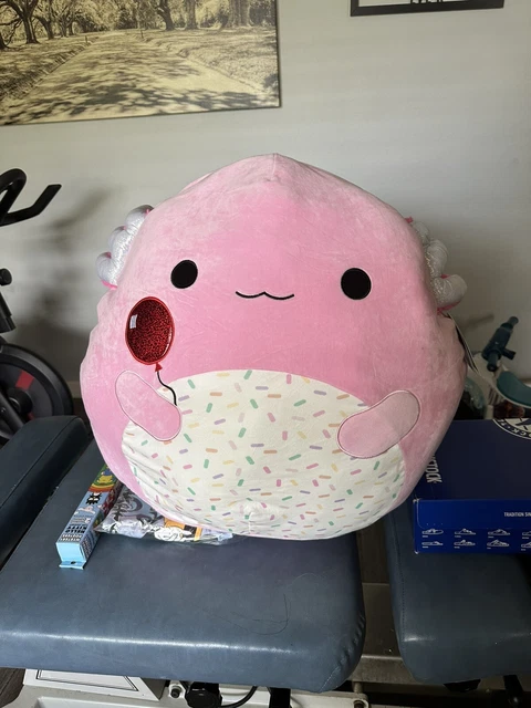 SQUISHMALLOW 24” ARCHIE The Axolotl with Balloon Exclusive 24 inch HUGE ...