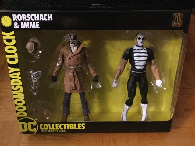 DC COLLECTIBLES DOOMSDAY Clock Rorschach and Mime Watchmen Action ...