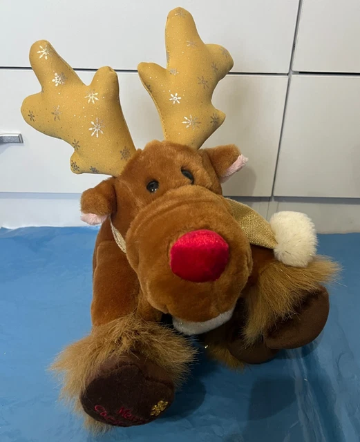 TESCO 2006 CHILLY Friends Ralph The Reindeer Gold Scarf Soft Toy 11 ...