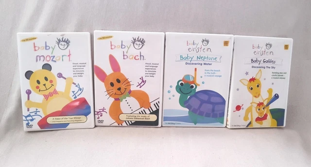 DISNEY BABY EINSTEIN 4 DVD Lot Educational Bach Mozart Neptune Galileo ...