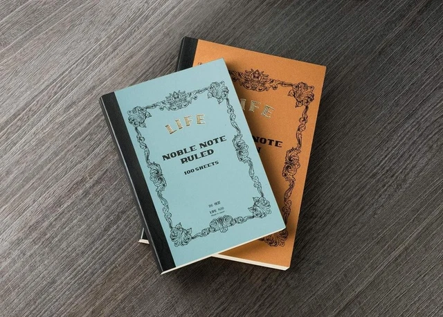 LIFE STATIONERY JAPANESE Paper Ruled Noble Note Notebook, Light Blue ...
