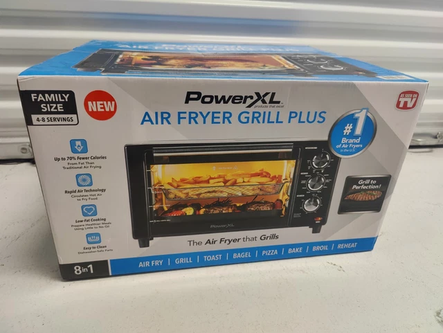OPEN BOX - PowerXL Family Size Air Fryer Grill Plus 8-in-1 Air Fry ...
