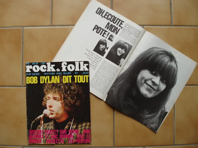 ROCK AND FOLK N°16 Hendrix Dylan Eric Burdon Nicoletta Wilson Pickett ...